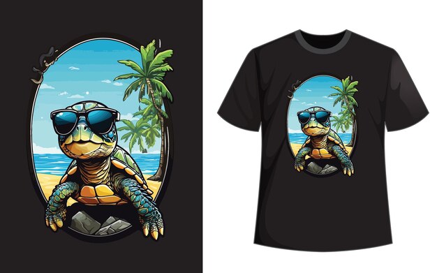 Chilled-Out Turtle Relaxing on Tropical Beach | Jiffy Designs