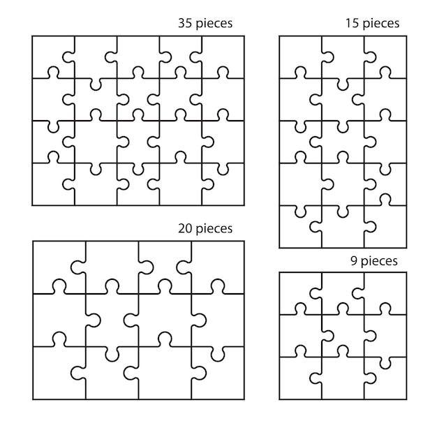 Versatile Puzzle Piece Collection Showcasing Diverse Visual Elements ...