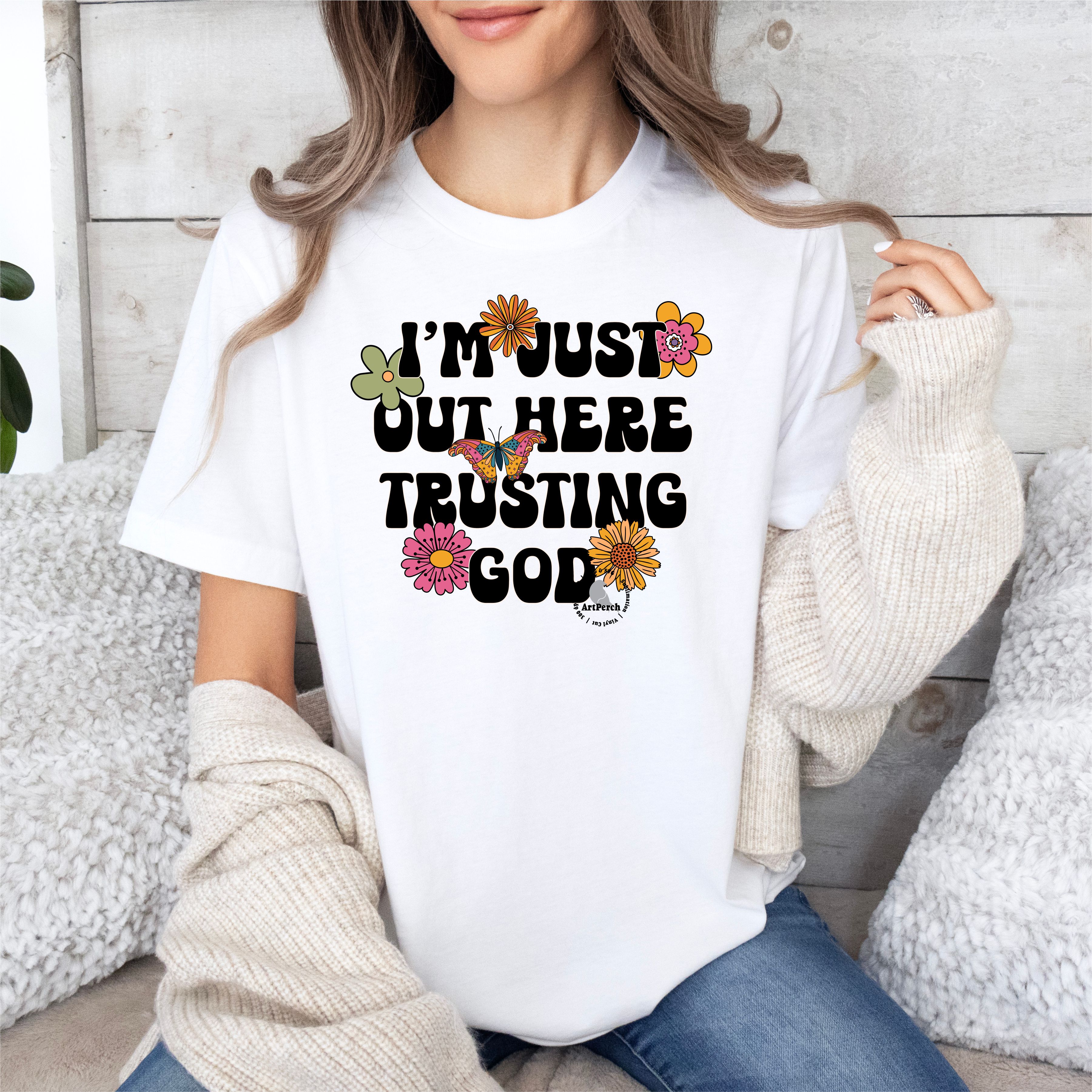 Christian PNG, Trusting God Shirt Design, Retro PNG, Religious PNG ...