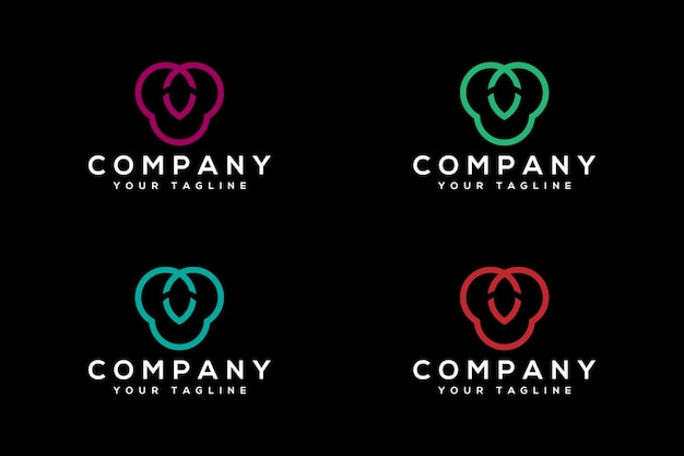 Vibrant Dual-Tone Logos with Stylized Leaf Motifs | Jiffy Designs