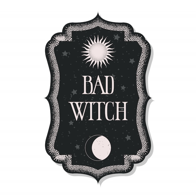 Mystical Moonlit Emblem of the Rebellious Witch | Jiffy Designs