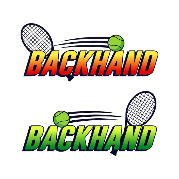 Vibrant Backhand Tennis Logo with Racket and Ball | Jiffy Designs