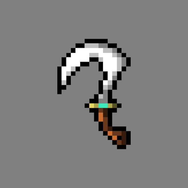 Vibrant Pixel Art Dagger with Fiery Hilt | Jiffy Designs