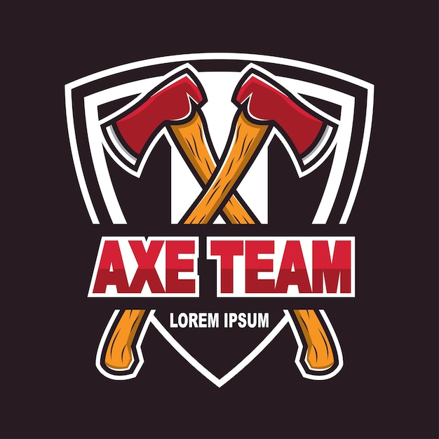 Fierce Axe Team Emblem with Crossed Axes and Bold Typography | Jiffy ...