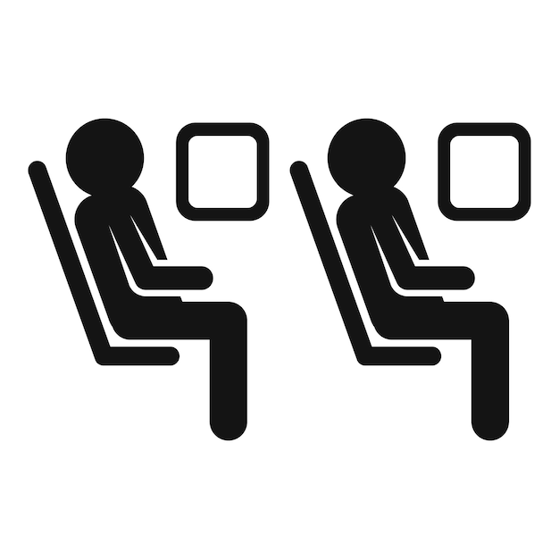 Minimalist Passenger Seating Icons for Transportation Design | Jiffy ...