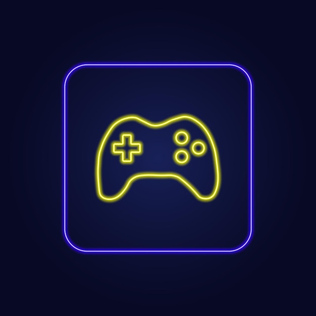Vibrant Neon Gaming Controller Icon | Jiffy Designs