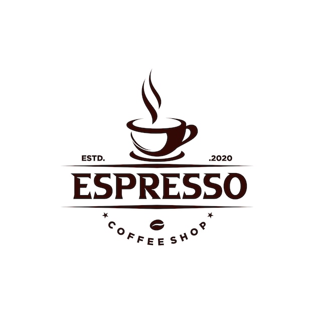 Elegant Espresso Coffee Shop Logo with Established Date | Jiffy Designs