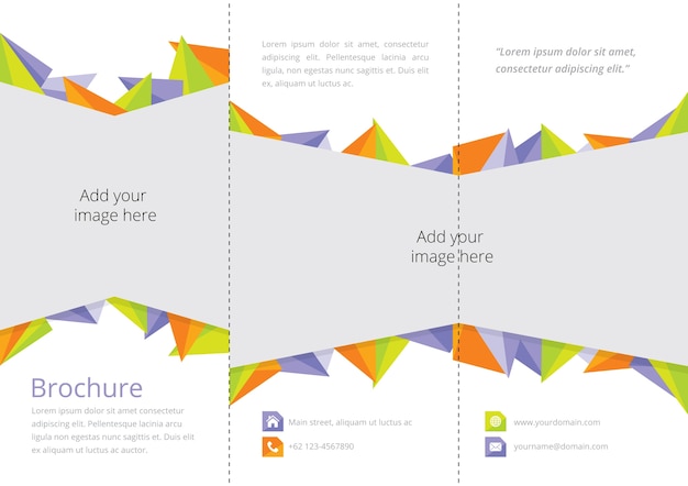 Vibrant Geometric Shapes Brochure Template with Placeholders | Jiffy ...