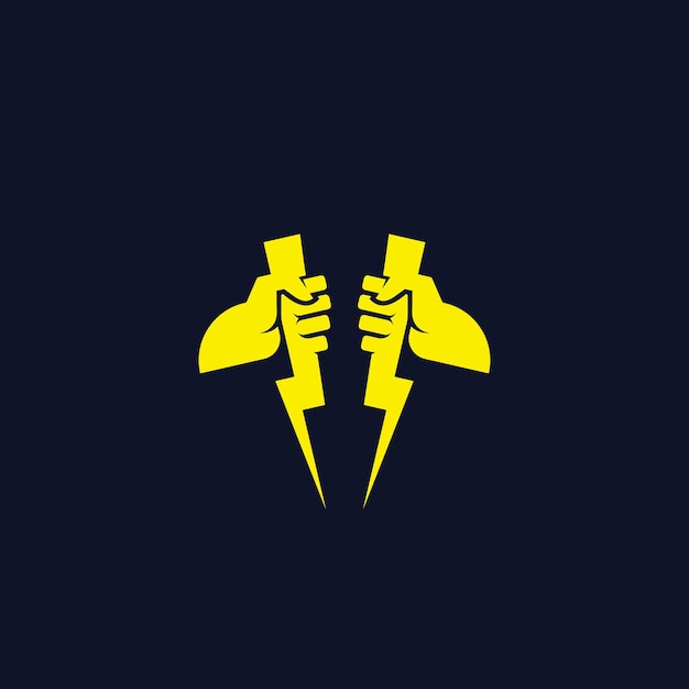 Powerful Thunderbolt Symbol in Bold Yellow | Jiffy Designs