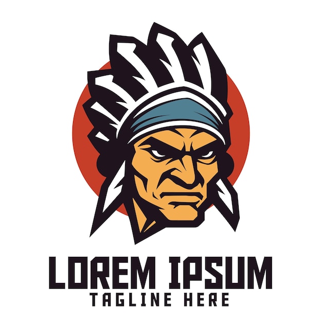 Powerful Native American Tribal Chief Logo Design | Jiffy Designs