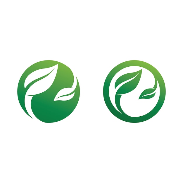 Vibrant Green Leaf Emblems with Organic Shapes | Jiffy Designs