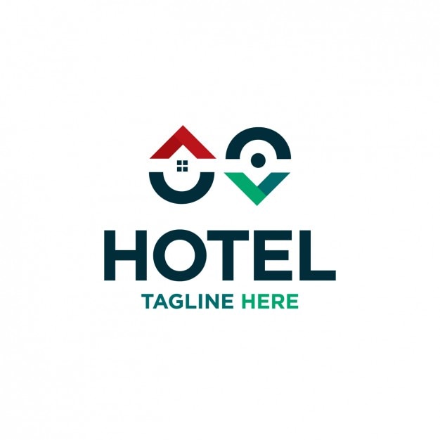 Minimalist Hotel Logo with Stylized Rooftop and Tagline Placeholder ...