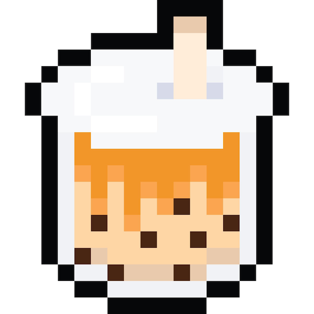Adorable Pixel Art Bubble Tea with Whimsical Design | Jiffy Designs