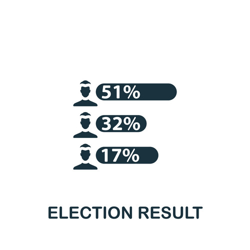 Election Result Icon. Monochrome Simple Sign From Election Collection ...