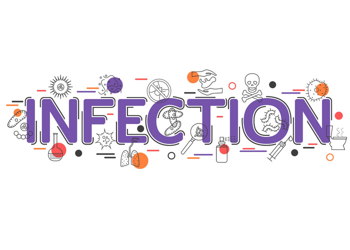 Infection Background With Vector Icons And Elements. Infection Control ...
