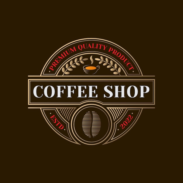 Timeless Coffee Shop Emblem with Aromatic Bean Emblem | Jiffy Designs