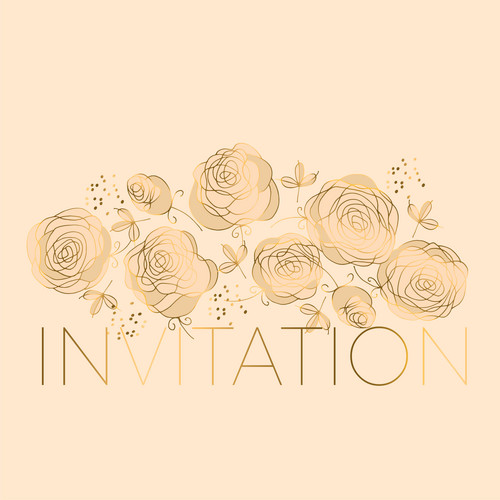 Elegant Luxury Floral Design Element For Card, Invitation, Header ...