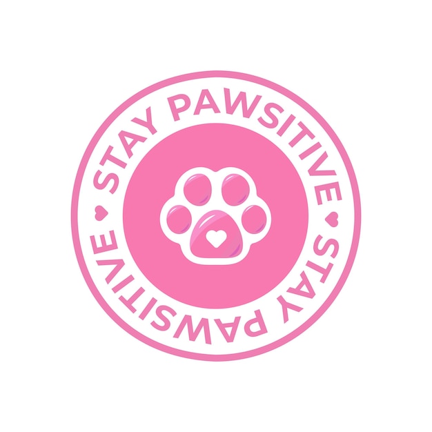 Vibrant Paw Print Emblem with Playful Lettering | Jiffy Designs