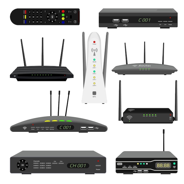 Variety of Modern Wireless Routers and Digital Receivers | Jiffy Designs