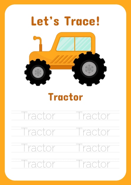Vibrant Tractor Tracing Activity for Young Learners | Jiffy Designs