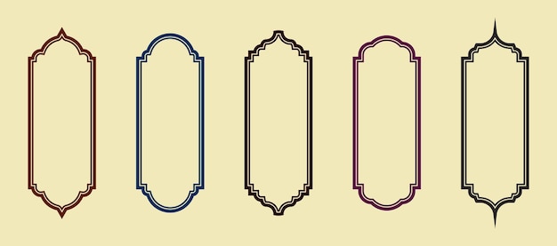 Elegant Arabesque Frames in Warm Tones | Jiffy Designs