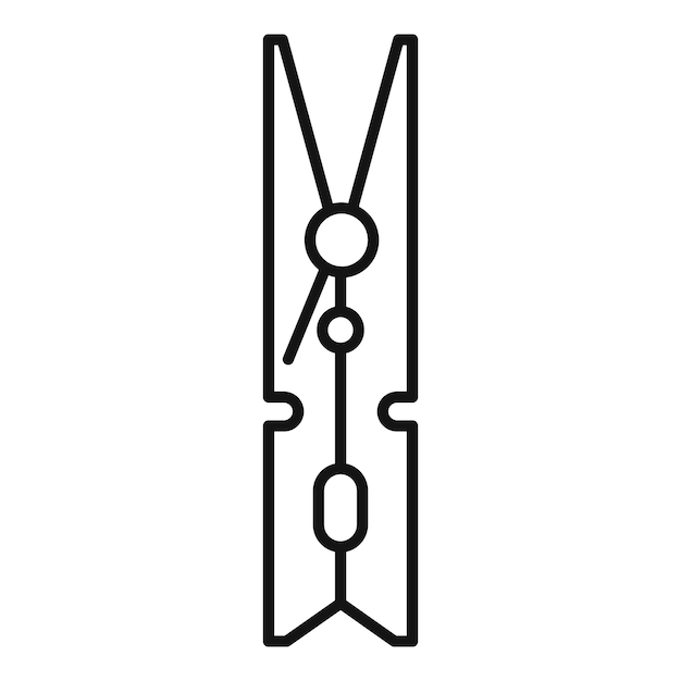 Minimalist Black and White Clothespin Icon | Jiffy Designs