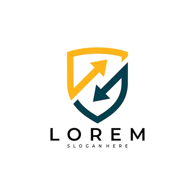 Dynamic Shield with Intersecting Arrows Logo Design | Jiffy Designs