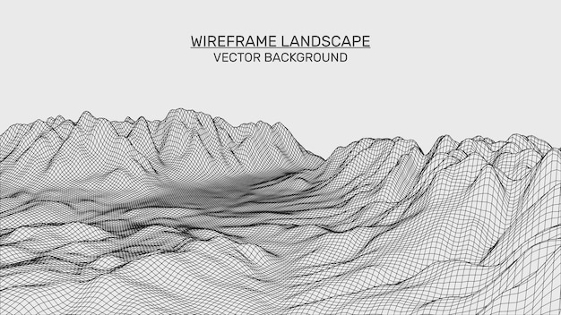 Majestic Wireframe Mountains: A Geometric Landscape Backdrop | Jiffy ...