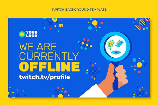 Vibrant Offline Twitch Channel Template with Colorful Confetti | Jiffy ...
