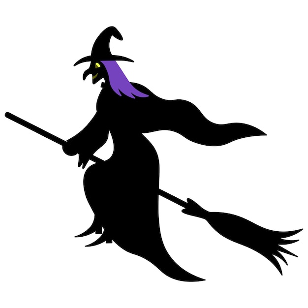 Enchanting Silhouette of a Witch in Flight | Jiffy Designs
