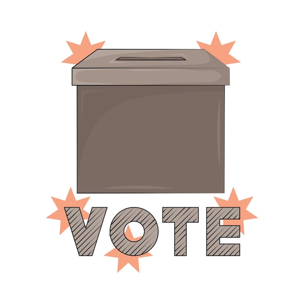 Ballot Box with Vibrant Stars for Voting Election | Jiffy Designs