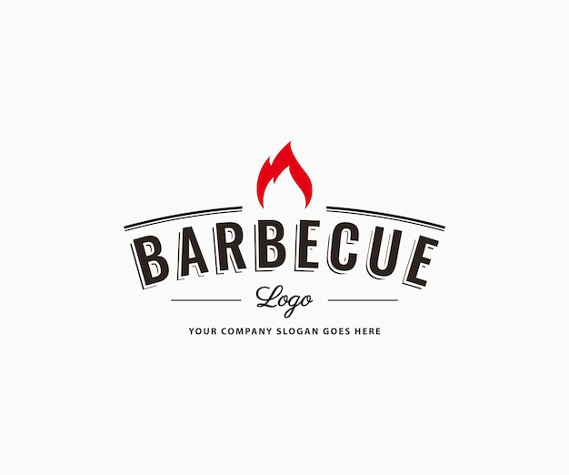 Sizzling Flames and Bold Typography: Captivating Barbecue Logo Design ...