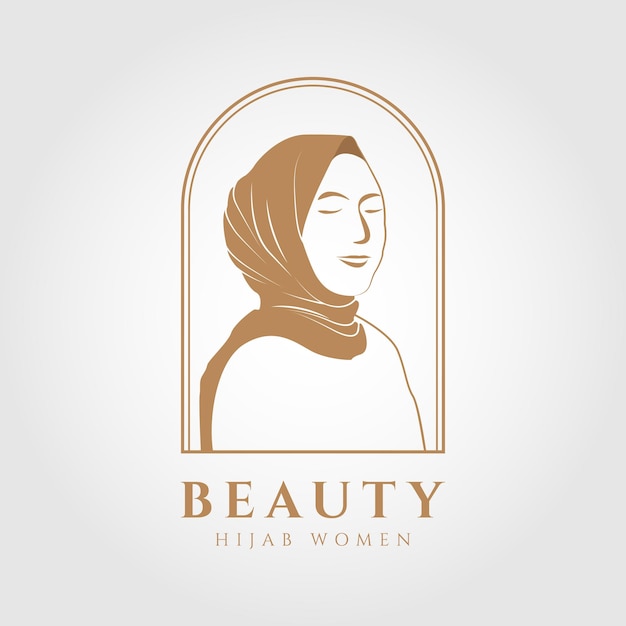 Elegant Hijab Portrait in Arched Frame | Jiffy Designs