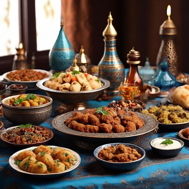 Vibrant Middle Eastern Feast: Flavorful Dishes and Ornate Accents | Jiffy Designs