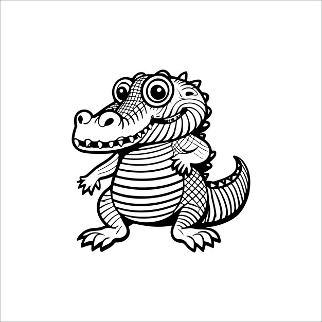 Whimsical Crocodile Creature with Playful Expression | Jiffy Designs