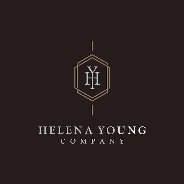 Elegant Hexagon Monogram with Refined Typography and Subtle Accents ...