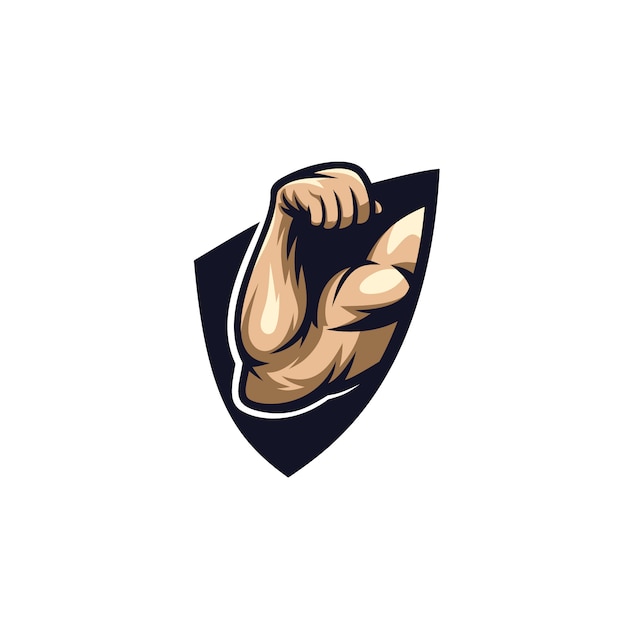 Powerful Bicep Flex in Sleek Emblem Design | Jiffy Designs