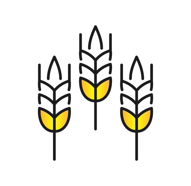 Stylized Wheat Stalks in Minimalist Design | Jiffy Designs