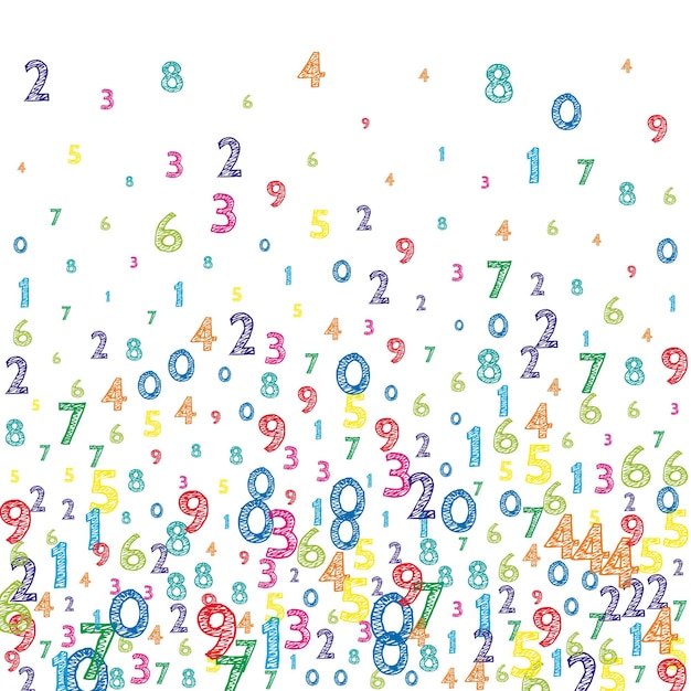 Colorful Cascade of Playful Numbers in Whimsical Design | Jiffy Designs