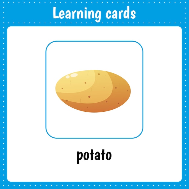 Detailed Potato Learning Card with Vibrant Visual | Jiffy Designs