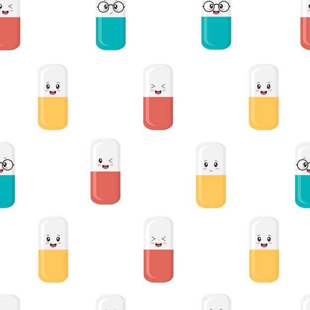 Cute and Colorful Pill Capsule Pattern | Jiffy Designs