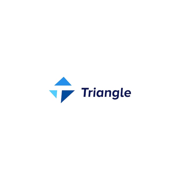 Elegant Blue Triangle Logo with Modern Minimalist Design | Jiffy Designs