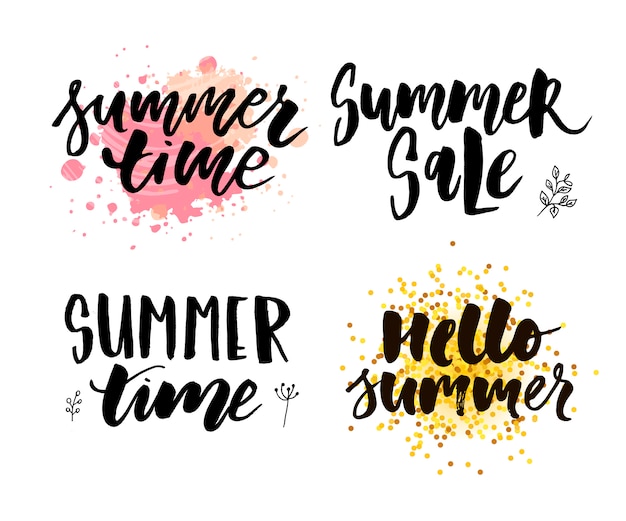 Vibrant Summer Themed Handwritten Typographic Collection | Jiffy Designs