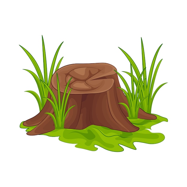 Rustic Tree Stump Surrounded by Lush Greenery | Jiffy Designs