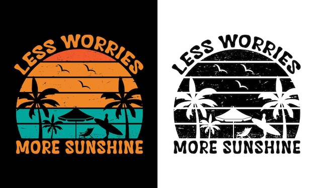 Vintage Tropical Sunset Silhouette with Inspiring Slogan | Jiffy Designs