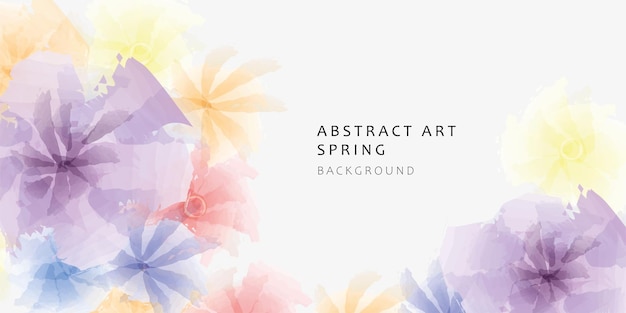 Vibrant Watercolor Floral Abstract with Spring Color Palette | Jiffy ...