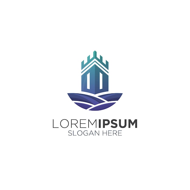 Majestic Cityscape Emblem with Soaring Spires | Jiffy Designs