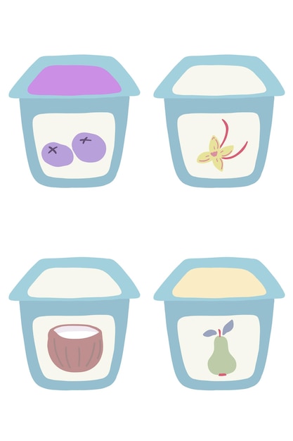 Colorful Yogurt Cups with Fruit and Floral Designs | Jiffy Designs