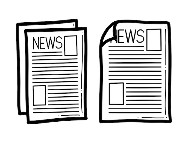 Minimalist Newspaper Layout with Striking Black and White Design ...