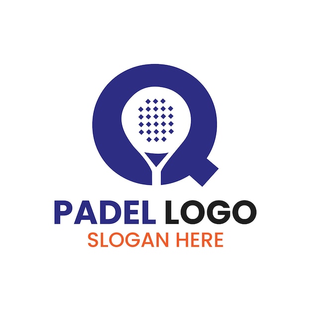Elegant Padel Racket Icon in Minimalist Design | Jiffy Designs